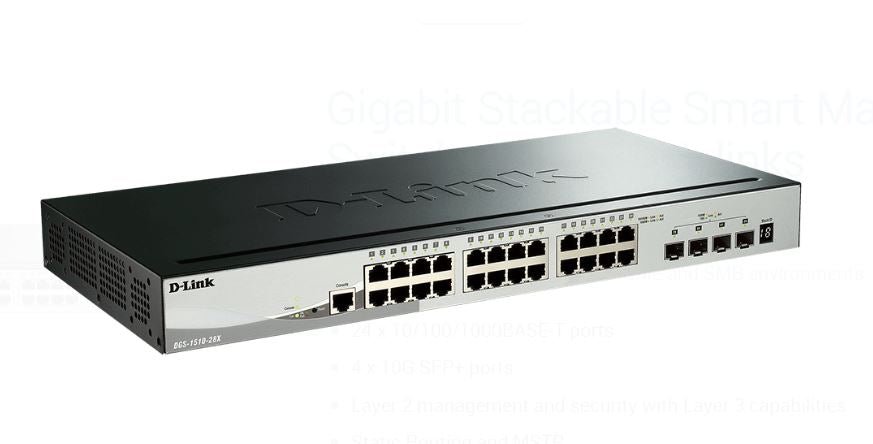 D-Link Gigabit Stackable Smart Managed Switch with 10G Uplinks (DGS-15 – SourceIT