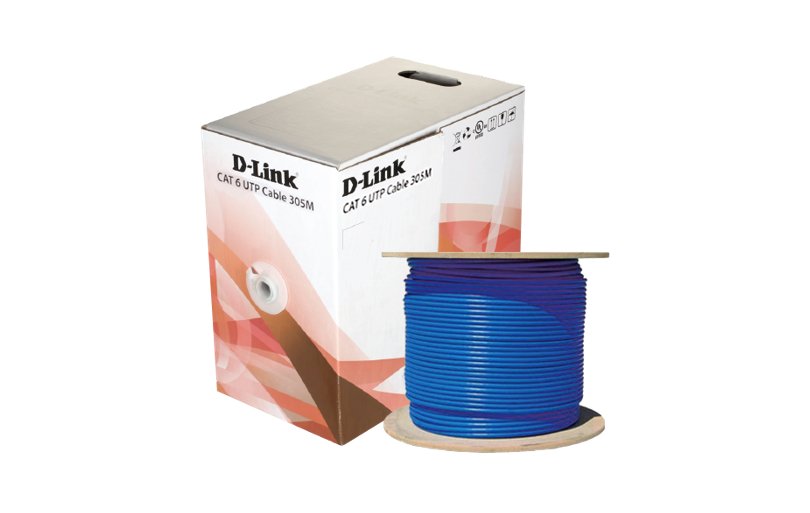 D-Link Premium Series CAT6 UTP 24AWG Blue Color, Easy Pull Box, 305m ...