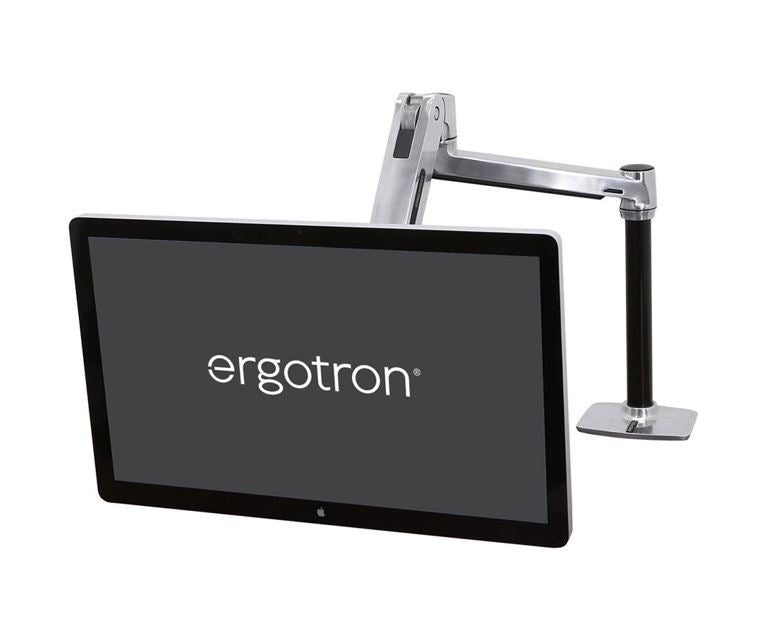 Ergotron LX HD Sit-Stand Desk Arm for Displays up to 49" Polished Alum ...
