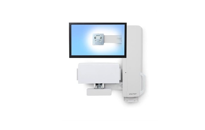 Ergotron StyleView® Sit-Stand Vertical Lift, High Traffic Area White ...