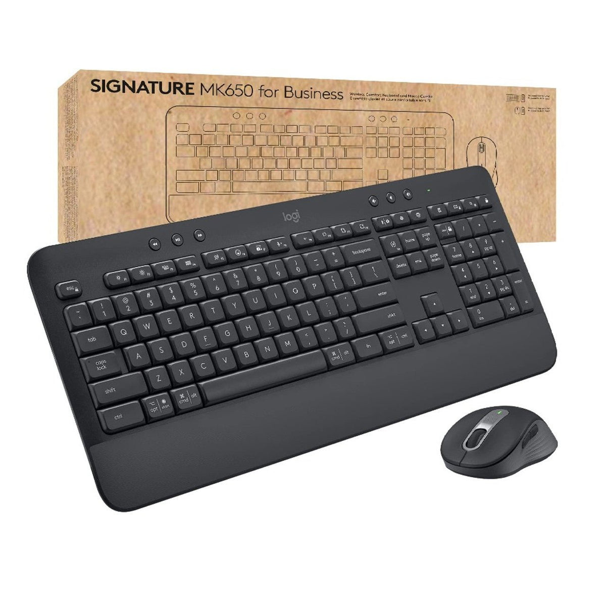 Logitech Signature MK650 Keyboard Mouse Combo For Business Graphite ...