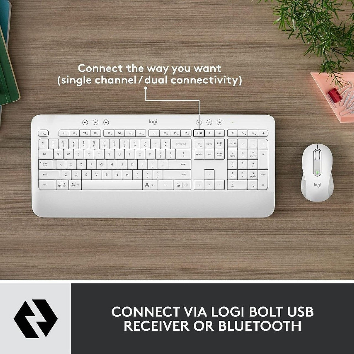 Logitech Signature MK650 Keyboard Mouse Combo For Business Off-White ...