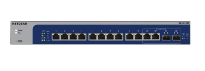 NETGEAR 12-Port 10G-Gigabit/Multi-Gigabit Ethernet Switch (XS512EM-100 ...