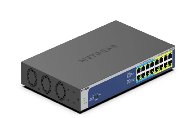 NETGEAR 16-Port Gigabit Ethernet Unmanaged PoE Switch (GS516UP-100EUS ...