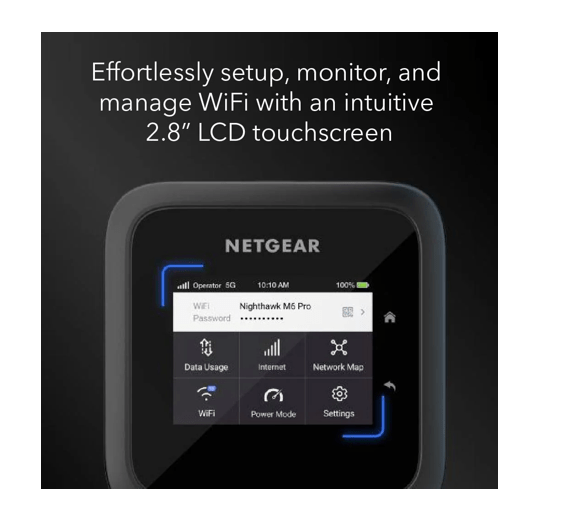 NETGEAR Nighthawk M6 Pro 5G mmWave WiFi 6E Mobile Hotspot Router (MR65 ...