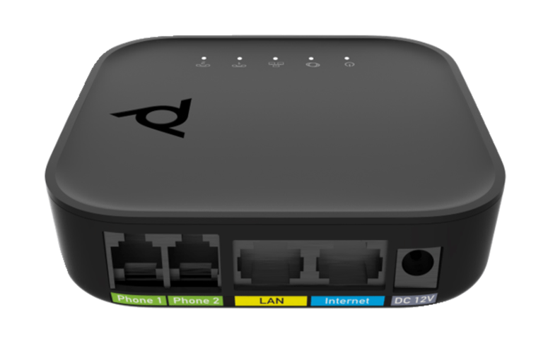 Poly ATA 402 2FXS Voice Port VoIP Adapter with Open SIP and Power Supp ...