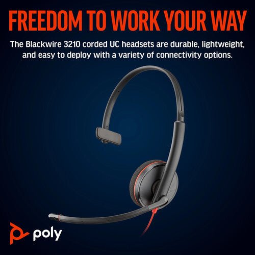 Poly Blackwire 3210 Monaural USB-C&A Headset (8X214AA) – SourceIT