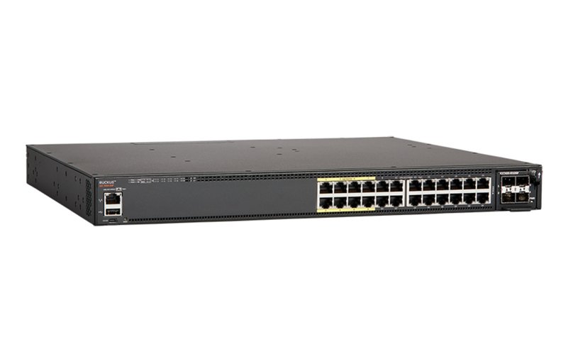 Ruckus 24-Port 1G PoE Switch w/ 4x10G SFP+, 1x40G, 1PSU Bundle – SourceIT
