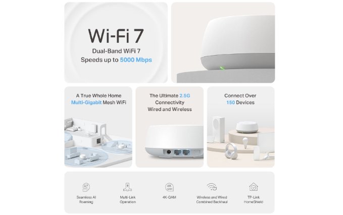 TP-Link Deco BE25 BE5000 Whole Home Mesh Wi-Fi 7 Unit (3-pack) – SourceIT