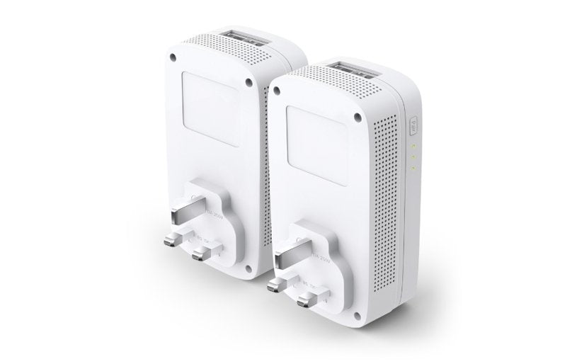 TP-Link SOHO AV2000 2-Port Gigabit Passthrough Powerline Starter Kit ...