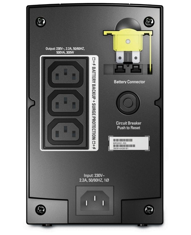 APC Back-UPS, 500VA/300W, Tower, 230V – SourceIT