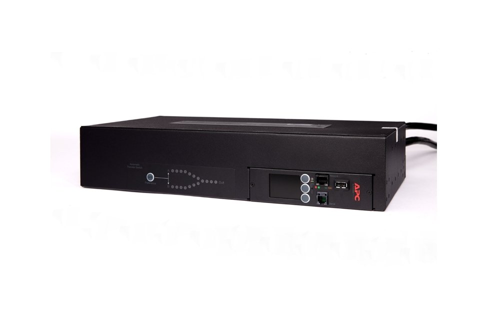 APC Rack ATS, 230V, 32A, IEC 309 in, (16) C13 (2) C19 out – SourceIT