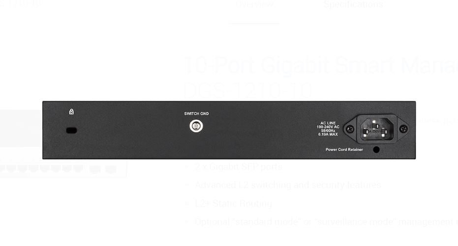 D-Link 10-Port Gigabit Smart Managed Switch (DGS-1210-10) – SourceIT