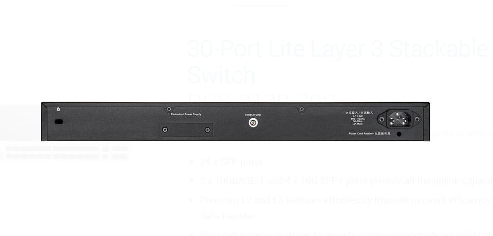 D-Link 30-Port Lite Layer 3 Stackable Managed Gigabit Switch (DGS-3130 ...