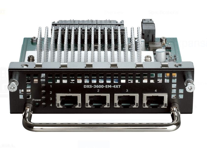 D-Link 4-Port 10GBASE-T Expansion Module for DXS-3600 (DXS-3600-EM-4XT ...