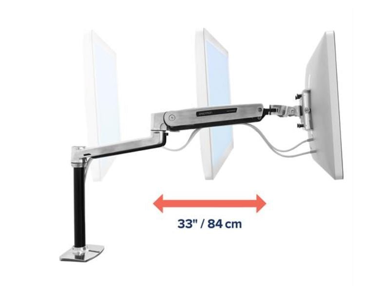 Ergotron LX Sit-Stand Desk Arm Polished Aluminum (45-360-026) – SourceIT