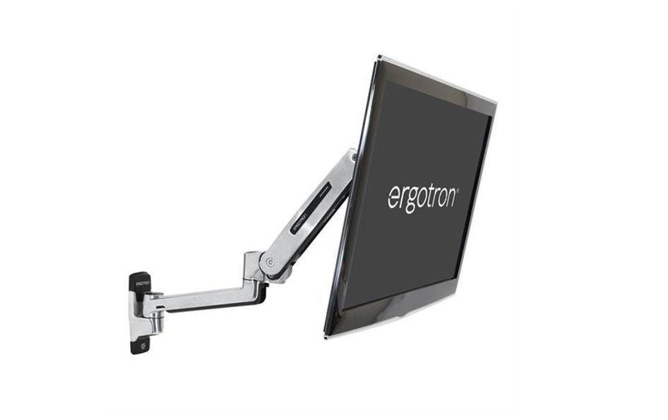 Ergotron LX Sit-Stand Wall Mount LCD Arm Polished Aluminum | SourceIT – SourceIT