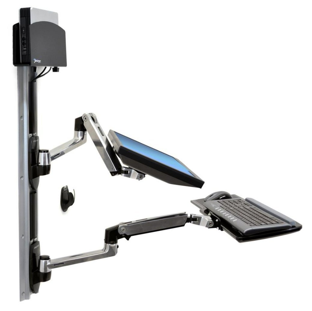 Ergotron LX Wall Mount System with Small Computer Holder (45-253-026 ...