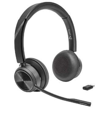Poly Savi 7320 UC MS Stereo Wireless Headset with DECT Adapter and ...